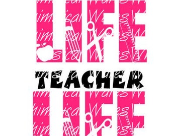 Teacher life svg | Etsy