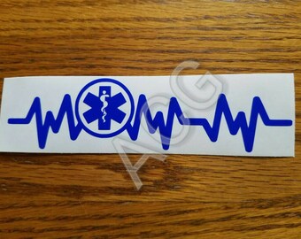 Ekg decal | Etsy