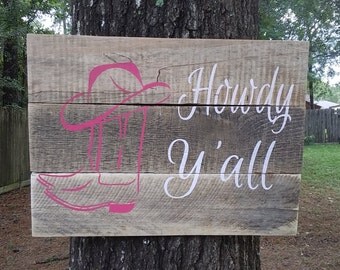 Howdy sign | Etsy