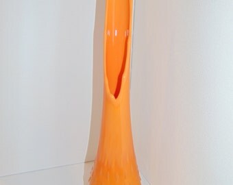 Orange fenton vase | Etsy