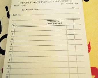 Vintage receipt | Etsy