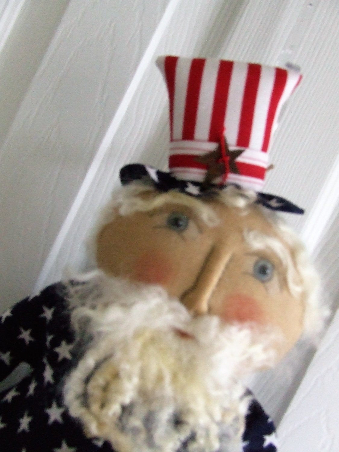 Uncle Sam Doll Folk Art Uncle Sam Door Doll by Ragpatch on Etsy