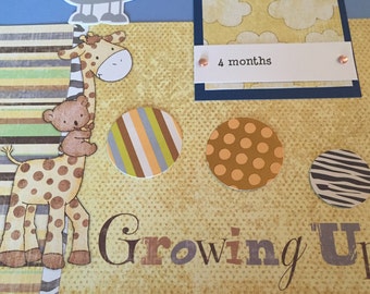 Set of 30 12x12 Premade Scrapbook Pages Baby Boy's by scrappyjo