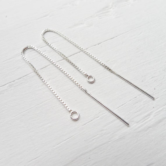Sterling Silver Thread Earrings Threader by CamileeSupplies
