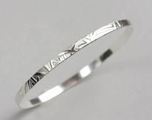 Unique heavy silver bangle related items | Etsy