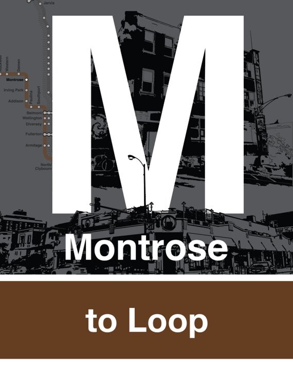 CTA L Stop Sign: Montrose Brown Line