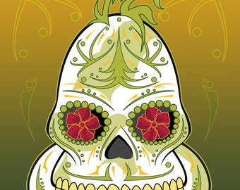 Hellboy Sugar Skull Print 11x14 print by MYantz on Etsy