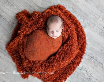 Red Mongolian Faux Fur Rug Nest Photography by BeautifulPhotoProps