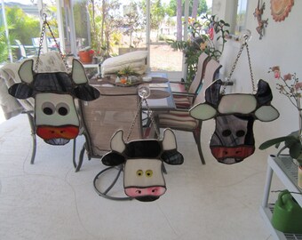 Stained glass cow | Etsy