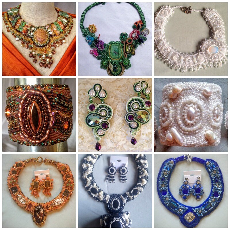HAND CRAFTED BEAD EMBROIDERED AND SOUTACHE by bjswearableart