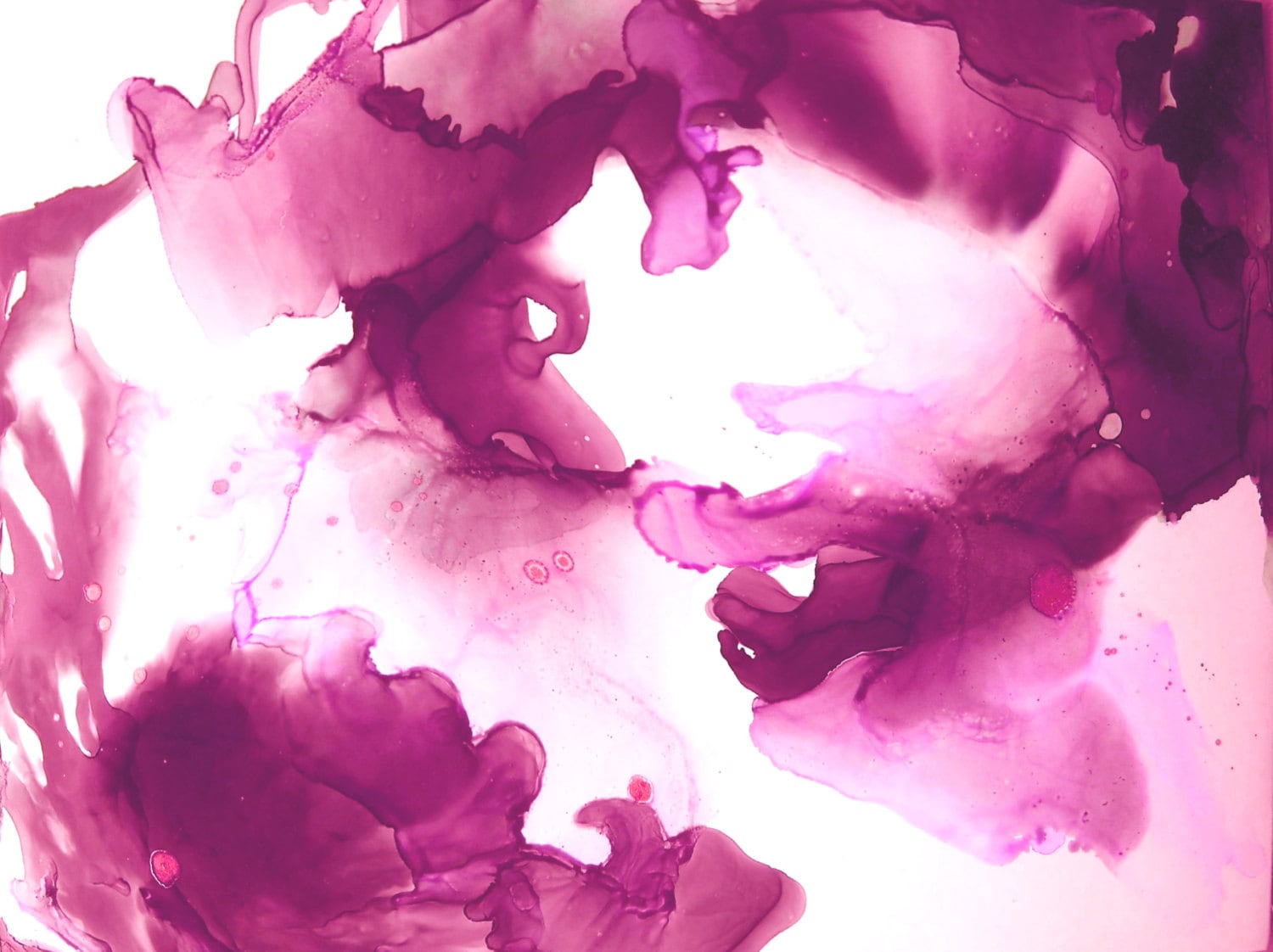 Feminine Art Pink Ink Painting Alcohol Ink Art Abstract