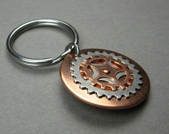 Unique metal gear keychain related items | Etsy