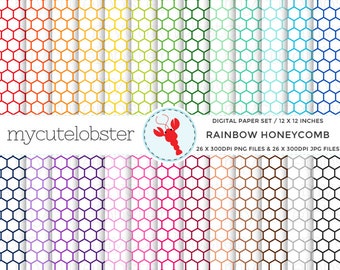 Rainbow Stripe Digital Paper Set stripes stripe diagonal