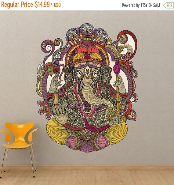 ON SALE 20% OFF Ganesha Wall Sticker Decal by by MyWallStickers