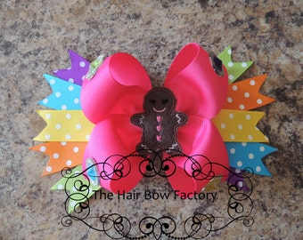 Gingerbread man bow | Etsy