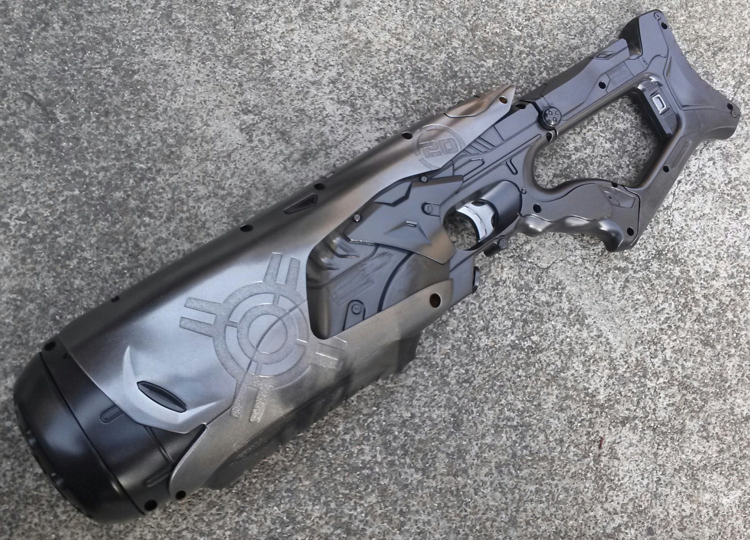 GUN METAL Nerf Swarmfire Blaster w/Power Upgrade