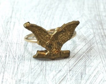 Eagle signet ring | Etsy