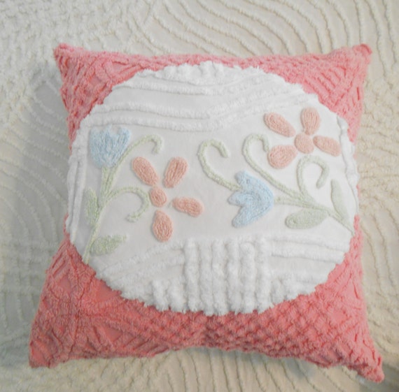 Chenille Pillow Throw Pillow Handmade Pillow Cotton Pillow