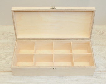 Wooden Box for DIY Projects/ Unfinished Wooden Box / Storage
