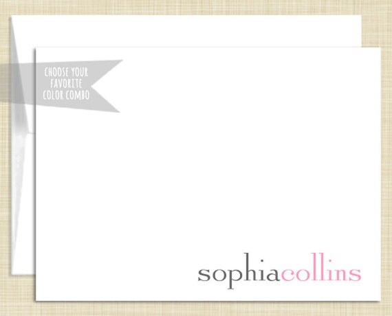 Personalized Stationery Personalized Stationary Note Cards