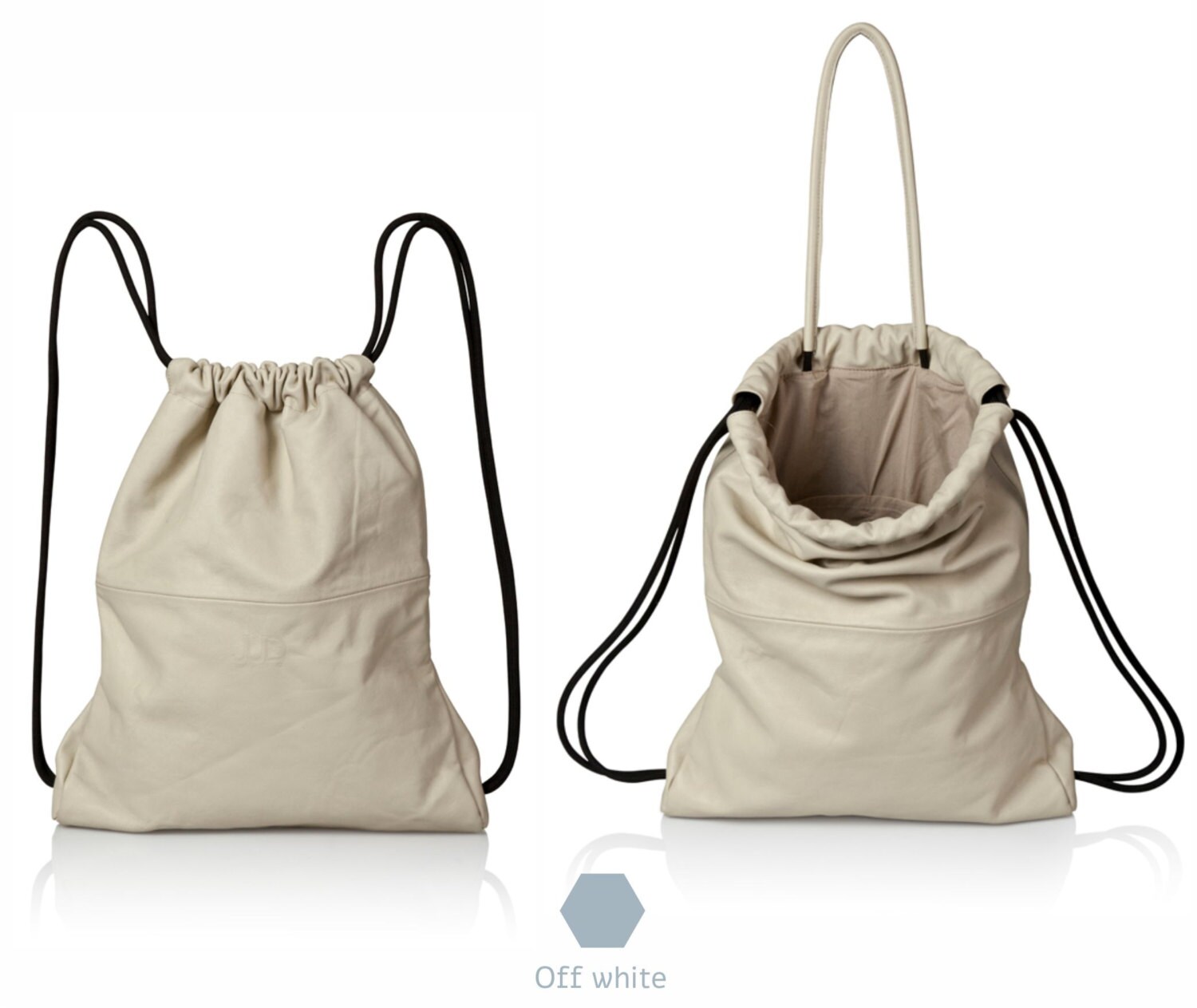 White Backpack leather backpack purse SALE multi way by JUDtlv