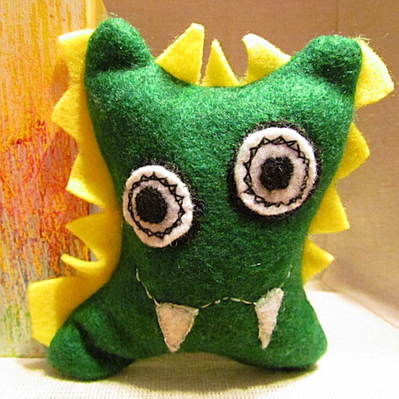 Felt toy monster Felt monster stuffie Fabric by MDHandfieldDesigns