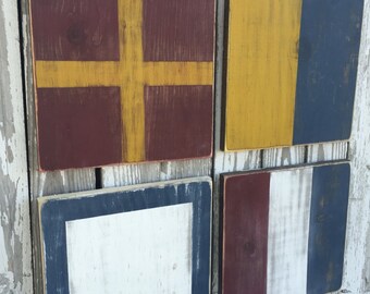 Nautical flag sign | Etsy