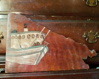 Old ship painting | Etsy