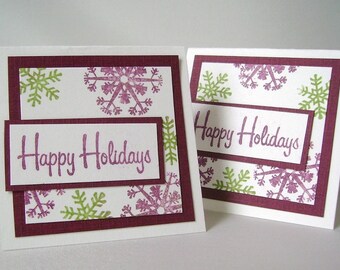 Snowflake note cards | Etsy