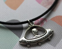 Unique alien necklace related items | Etsy