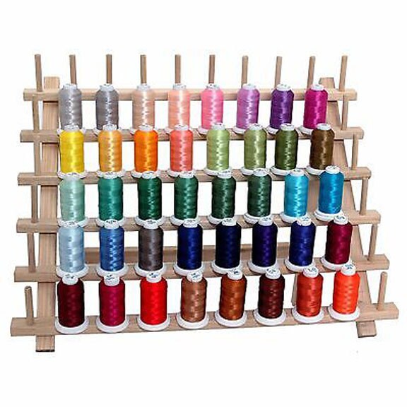 Machine Embroidery Thread 500M Set 40 Vibrant Colors Fits