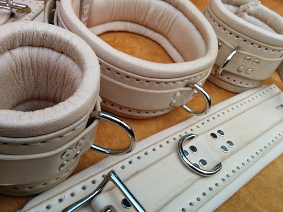 Hospital Medical Bondage Restraint Cuffs Real Leather Wrist