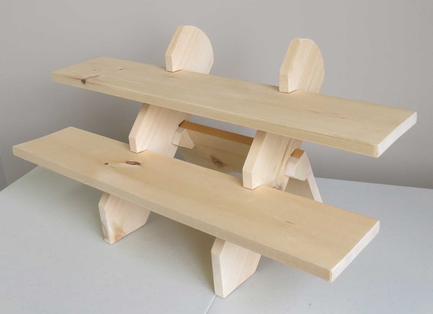 Collapsible riser portable display stand store countertop