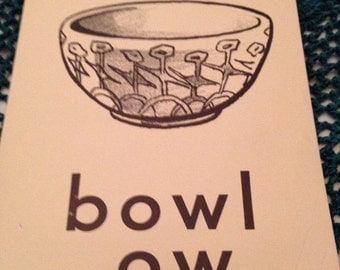 Bowl flash card | Etsy