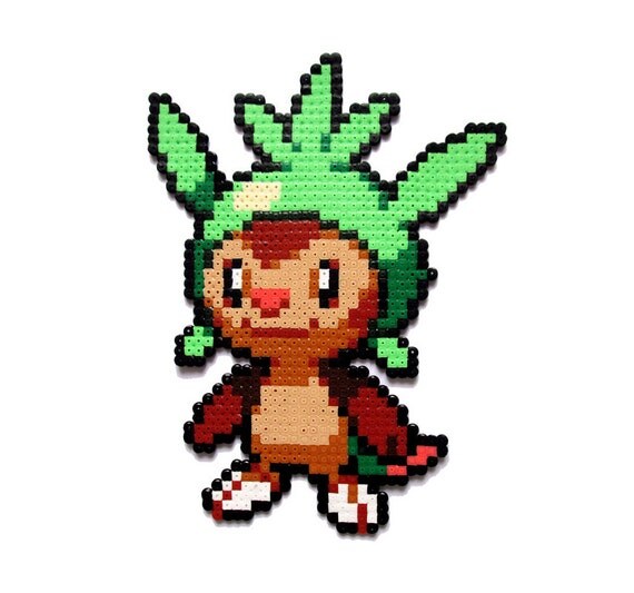 Items similar to Pokemon Chespin perler bead sprite on Etsy