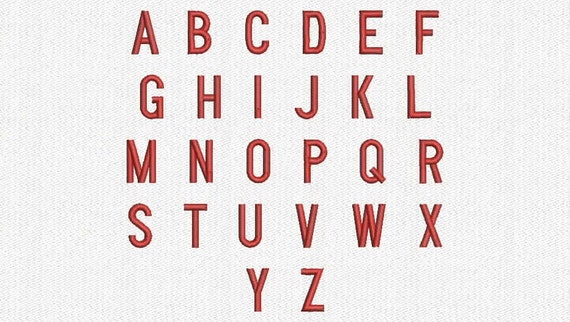 BLOCK CAPITAL Font 14 Sizes Embroidery Design from TulipEmbroidery on ...