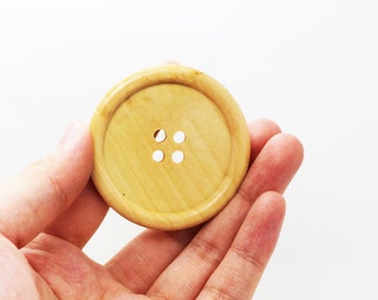 Giant wood button | Etsy