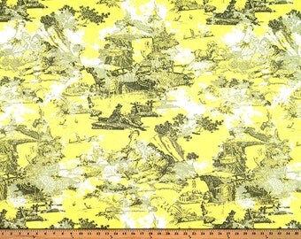 Yellow toile | Etsy