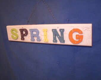 Wooden Spring Sign Wall decor for SPRING Springtime