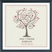 Wedding cross stitch pattern love tree customizable modern