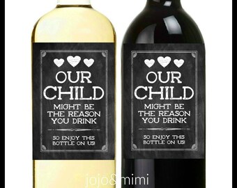 Teacher wine label | Etsy