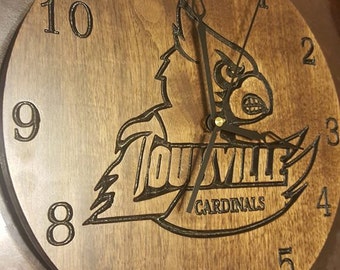 St. Louis Cardinals Wooden engraved clock by ColumbusWoodProducts