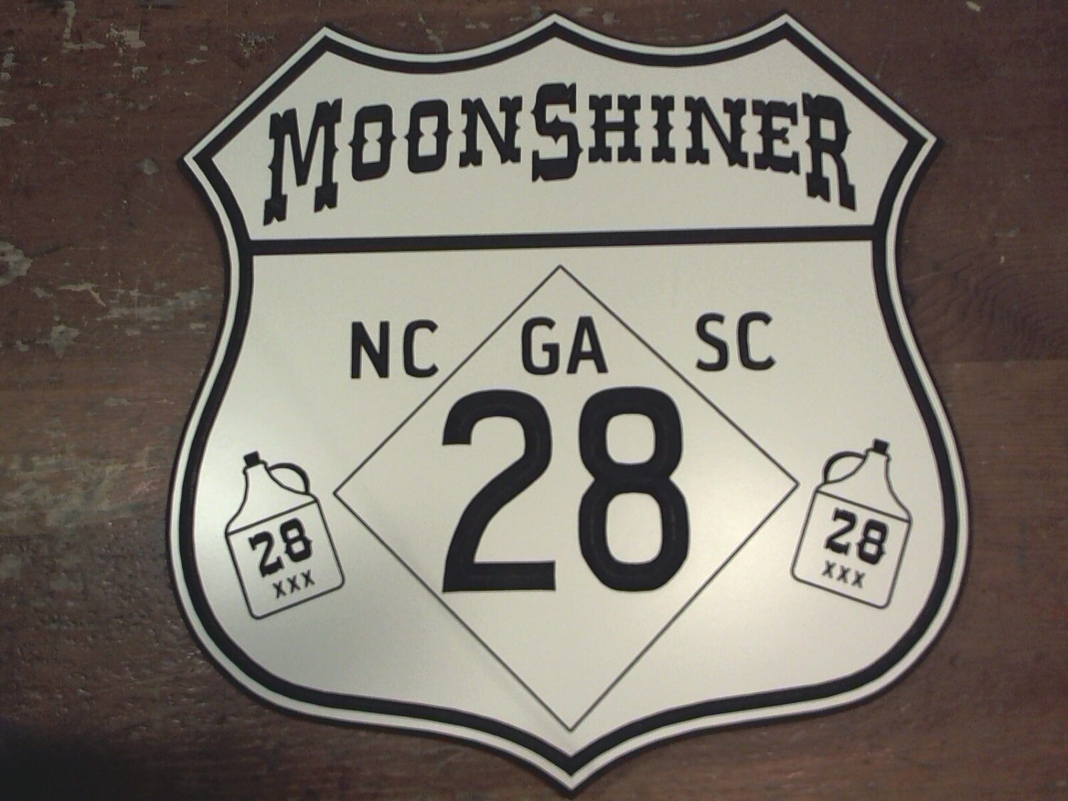 Moonshiner route 28 engraved road sign by Engravingjustforfun
