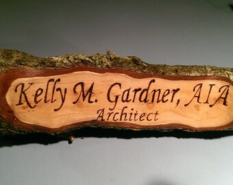 Rustic office door name plate or sign 100% custom
