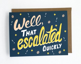 Funny Goodbye Card Sarcastic Goodbye Card by KatFrenchDesign
