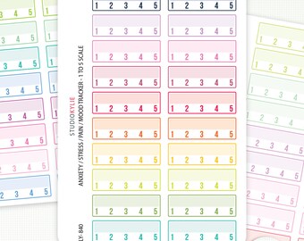 Mood Tracker Stickers Sleep And Exercise Matte Vinyl