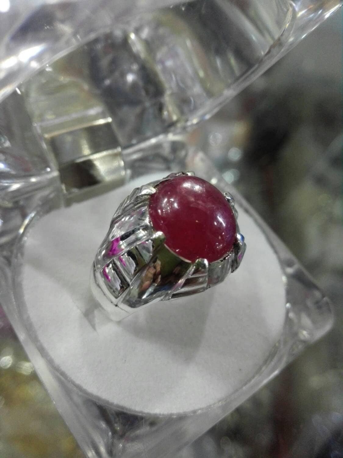 natural ruby ring red pigeon blood unheated afghan real fine