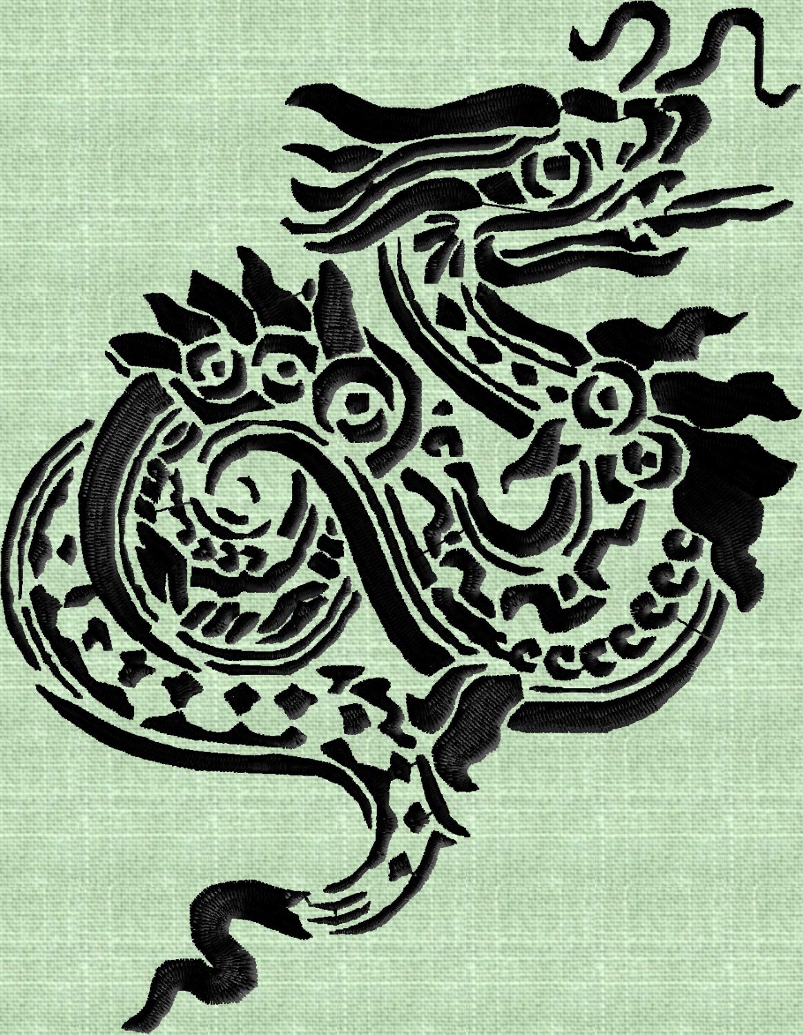 Dragon Chinese Embroidery DESIGN FILE Instant download
