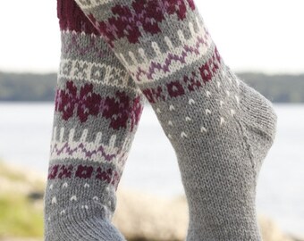 wool socks handmade socks Norwegian socks for by WoolMagicShop