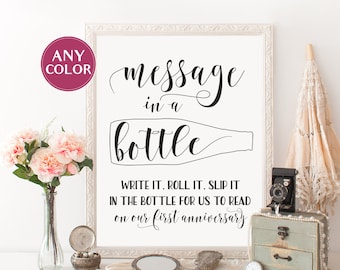 Message in a bottle sign | Etsy
